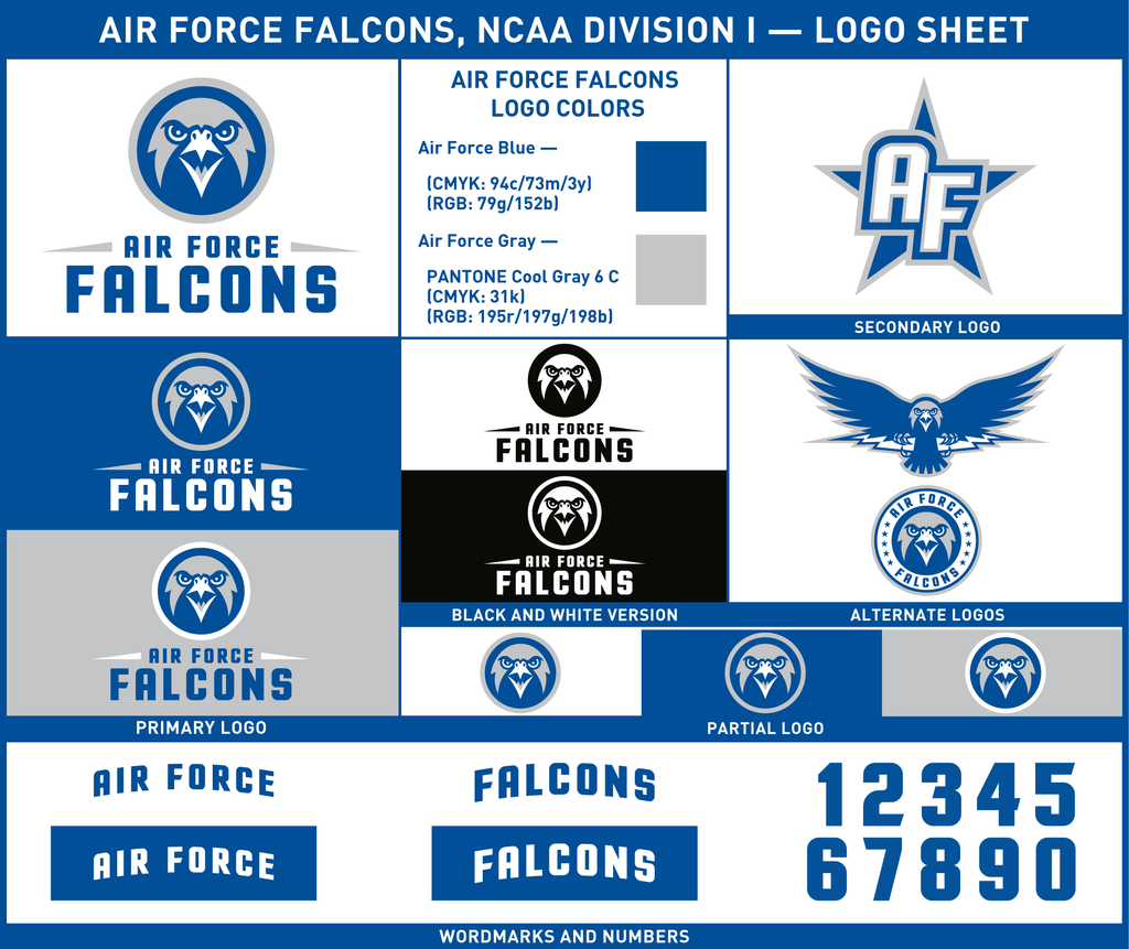 Air Force Falcons Rebrand | Revised monogram logo 6/14/15 - Concepts - Chris Creamer's Sports ...